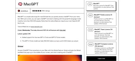 Macgpt Access Chatgpt From Menu Bar