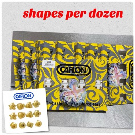 Caflon Shapes Gold Assorted 3mm Per Dozenhypoallergenic And Sterile