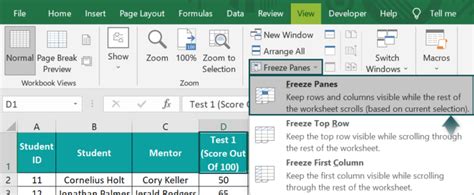 column lock in excel top 2 ways freeze panes protect sheet