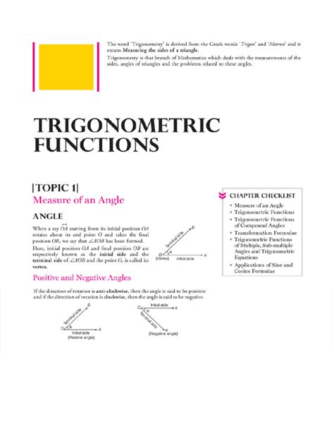 Maths Trigonometry Pdf
