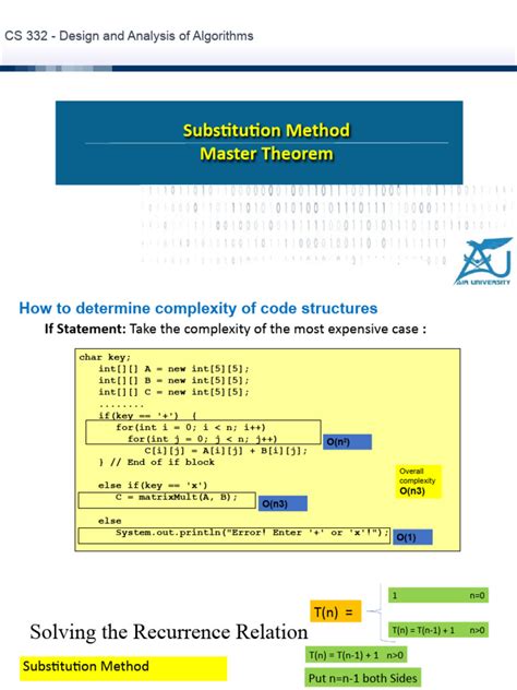 substitution method and master theorem pdf discrete mathematics