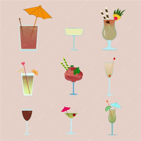 Premium Vector Cocktails