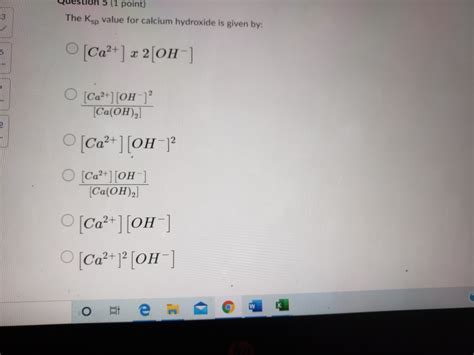 Solved Units Question Point What Is The Ksp Value For Chegg
