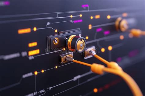Digital Data Flow System Illustration Of Business Ai And Cyber Internet Communication Stock