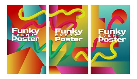 창의적인 사용을 위한 Sci Fi 2000s 기하학적 그라데이션 추상 기하학적 그라디언트 굵은 선 2000 년대 밀레니엄 스타일 화면 크기 설정 템플릿 벡터 일러스트 레이