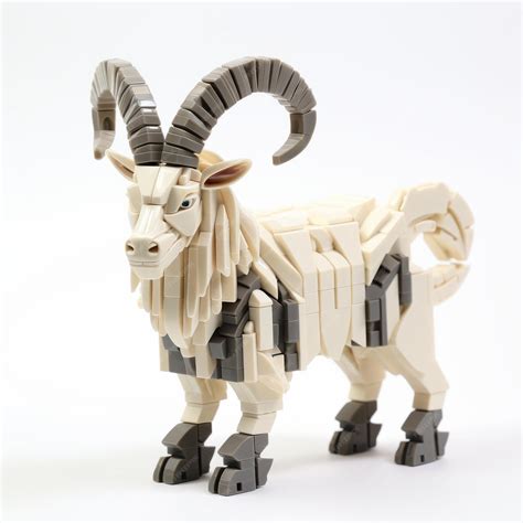 Lego Goat With Long Horns A Unique Blend Of Angura Kei And Classical