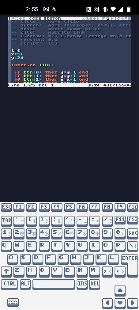 Small Screen On Mobile Issue Nesbox TIC GitHub