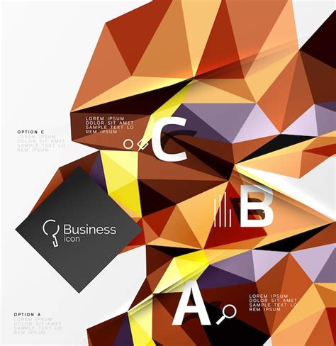 Premium Vector 3d Polygonal Object Triangles Abstract Background