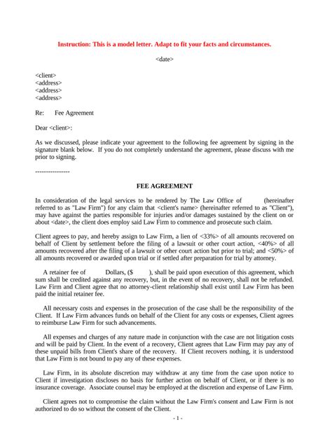 Contingency Contract Template