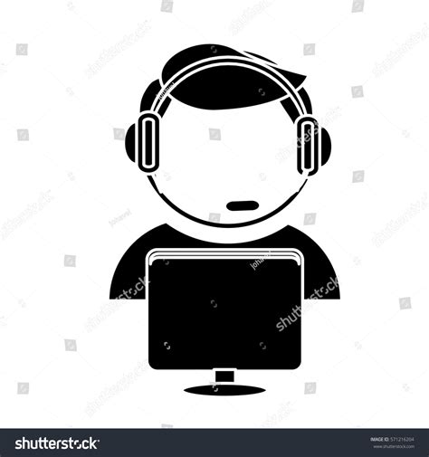 Technical Support Assistant Icon Image Vector Stock Vector Royalty