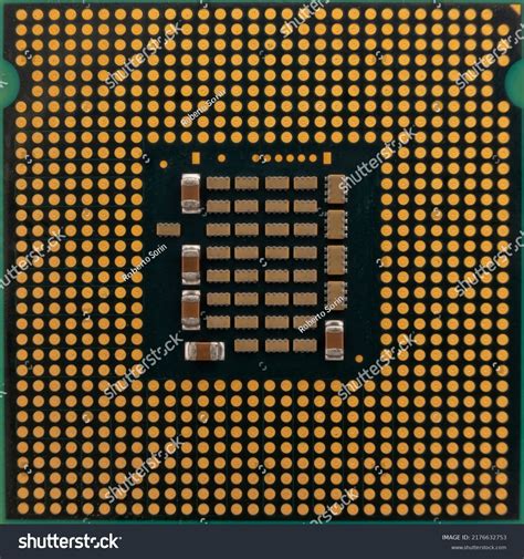 Computer Cpu Processor Chip View Bottom Stock Photo Shutterstock