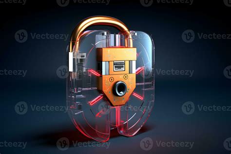 Futuristic Lock Concept Of Data Security Cybersecurity Cyber Defense Etc 29823757 Stock