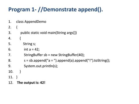 Ppt Stringbuffer Class Powerpoint Presentation Free Download Id