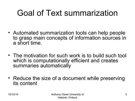 Using lexical chains for text summarization | PPT | Computing ...