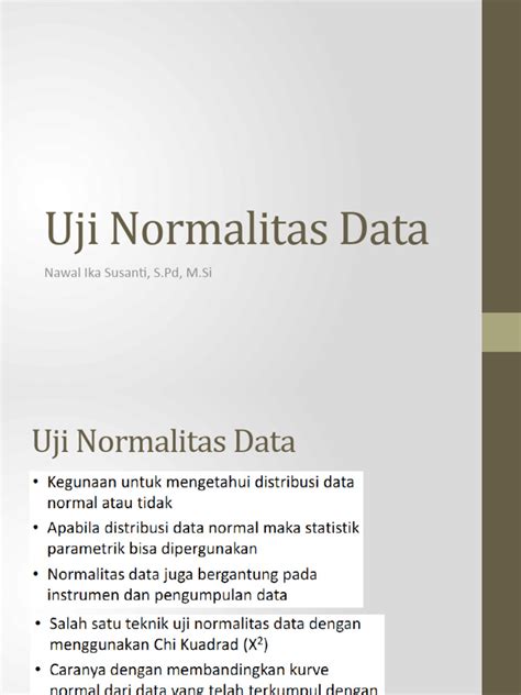 uji normalitas data pdf