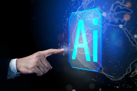 사업가 손 가리키는 Ai 인공 지능 가상 화면 세계 배경 빅 데이터 분석 기계 학습 비즈니스 및 산업 제조의 자동화 기술 가리키기에 대한 스톡 사진 및 기타 이미지 Istock