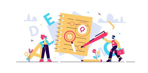 Premium Vector Proofreading Illustration Mini Persons Concept With Grammar Errors In