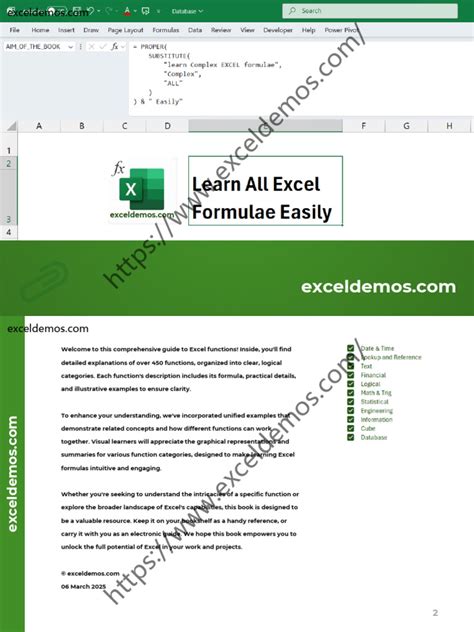 Learn All Excel Formulae Easily Exceldemos Pdf Microsoft Excel