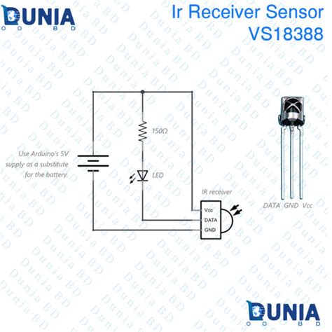 Ir Receiver 3pin Infrared Sensor Tsop1838 Vs18388 1838 38khz Module