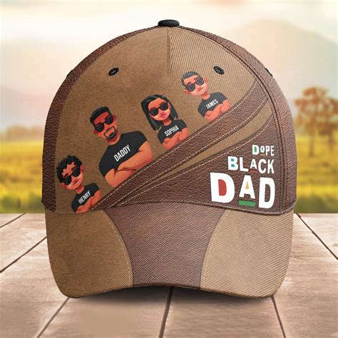 Dope Black Dad Personalized Classic Cap Macorner