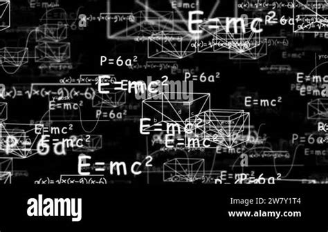4k loop animation of mathematical formulas calculations graphs stock
