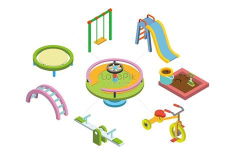 어린이 놀이터 배경 소재 일러스트 무료 다운로드 Lovepik