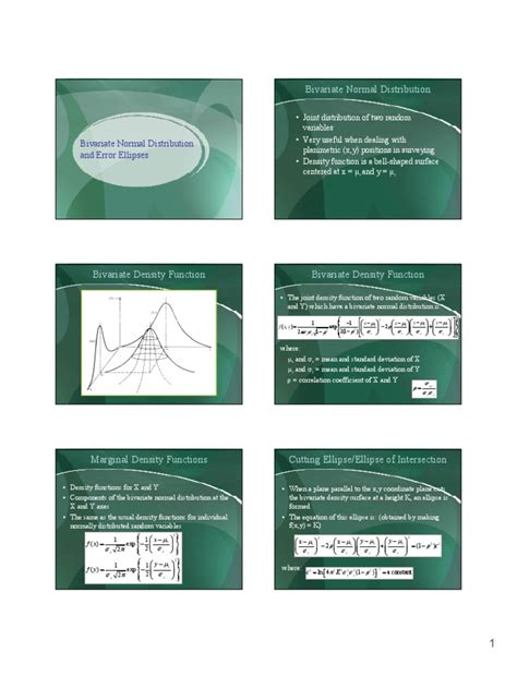Lecture 5 Bivariate Nd And Error Ellipses Pdf Normal Distribution Cartesian Coordinate System