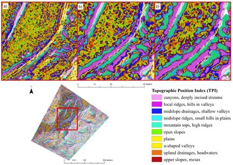 6 Maps Of Landform Elements Of The Three Dsm Derived From Tpi Download Scientific Diagram