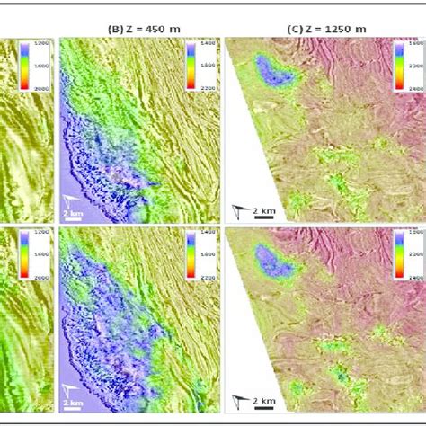 Comparison Of Velocities At Different Depth Slices Between Fwi Input Download Scientific