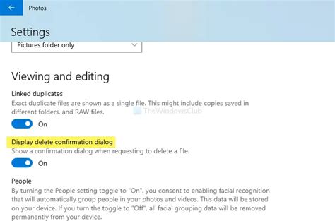 Enable Delete Confirmation Dialog Box For Photos App In Windows
