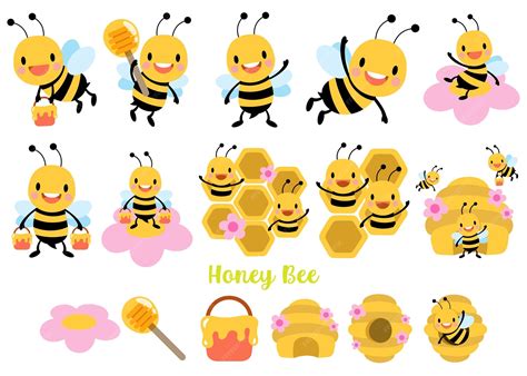 Premium Vector Honey Bee Flat Clipart