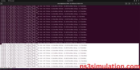 Executing The Example Udp Client Program Ns3 Projects