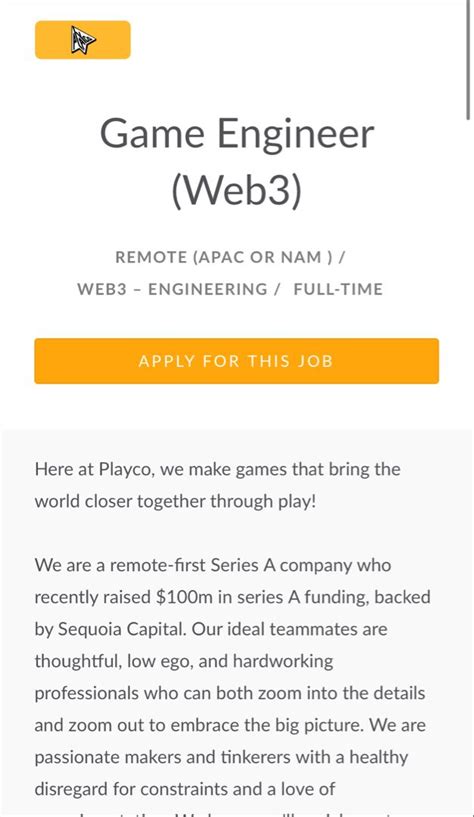 Remote Web3 Game Engineer Needed Hiring Quick Engineering Big