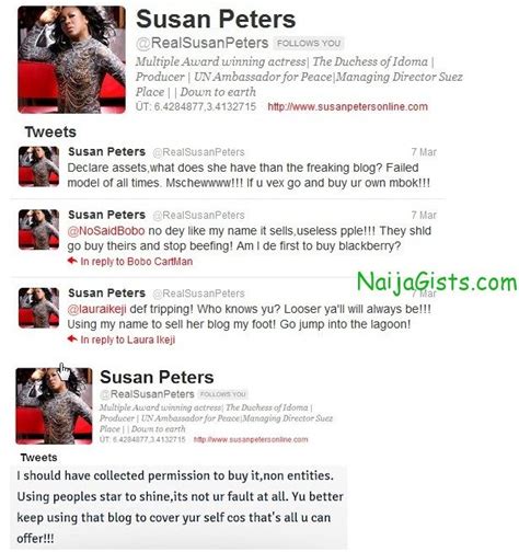 Susan Peters Humiliates Linda Ikeji Calls Her A Failed Human Being