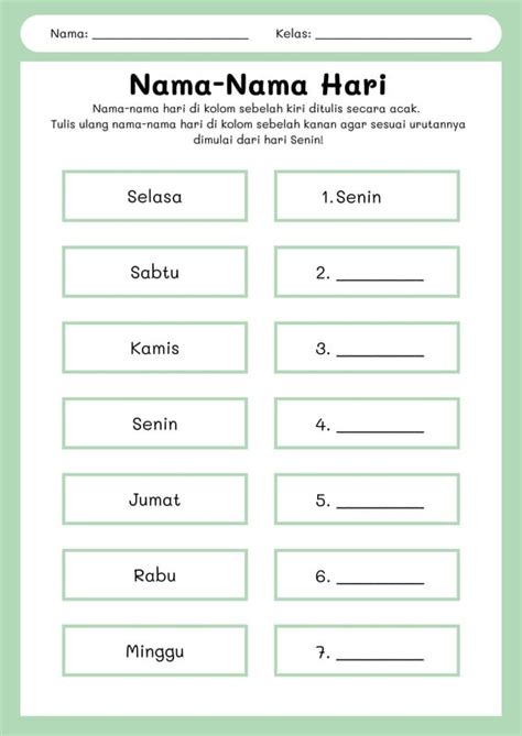 Halaman 7 Gratis Contoh Lembar Kerja Tk Unik Canva