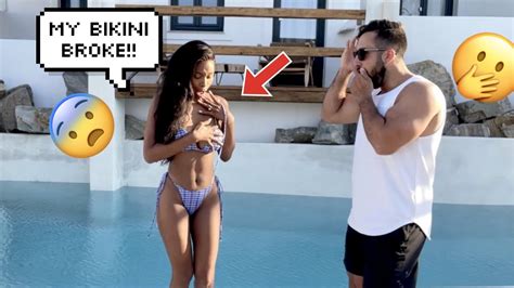 Dissolving Bikini Prank On My Fiance In Public Youtube