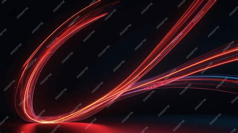 Dynamic 3d Red Light Beams And Speed Trails Background Generative Ai Premium Ai Generated Image