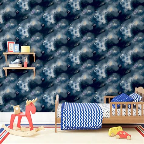 Arthouse Out Of This World Space Wallpaper Navy Wallpaper Shop