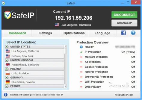 SafeIP Lets You Hide Change IP Address Surf Anonymously Using Your PC