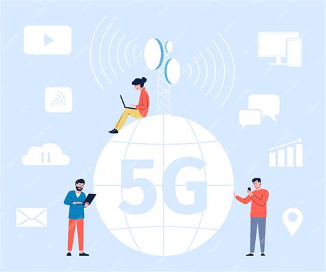 Premium Vector 5g Network Connection Concept People And Smart Telecommunications Modern