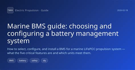 Marine Bms Guide Choosing And Configuring Your Battery Management