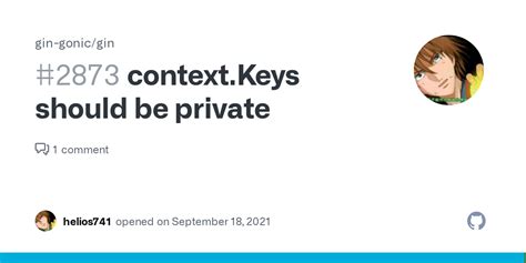 Context Keys Should Be Private Issue Gin Gonic Gin GitHub