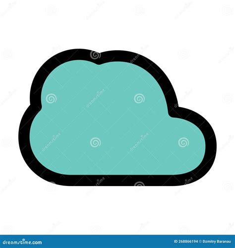 Cloud Icon Line Isolated On White Background Black Flat Thin Icon On Modern Outline Style
