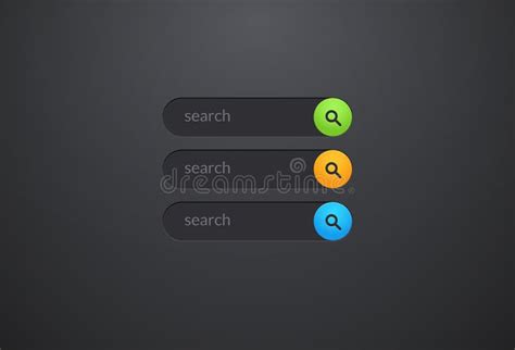 search bar vector design element set of search bar boxes stock vector