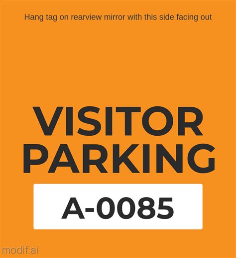 Parking Permit Design Template In Orange Mediamodifier