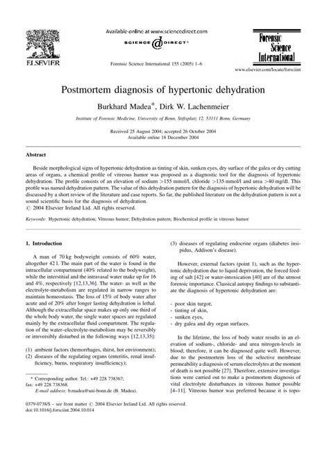 Pdf Postmortem Diagnosis Of Hypertonic Dehydration Dokumen Tips