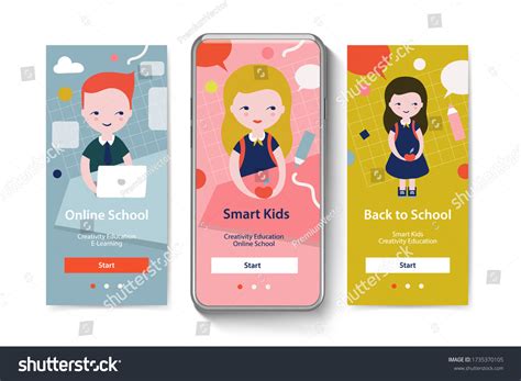 Onboarding Screens Mobile App Templates Concept Vetor Stock Livre De