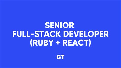 Senior Full Stack Developer Ruby React Quorso