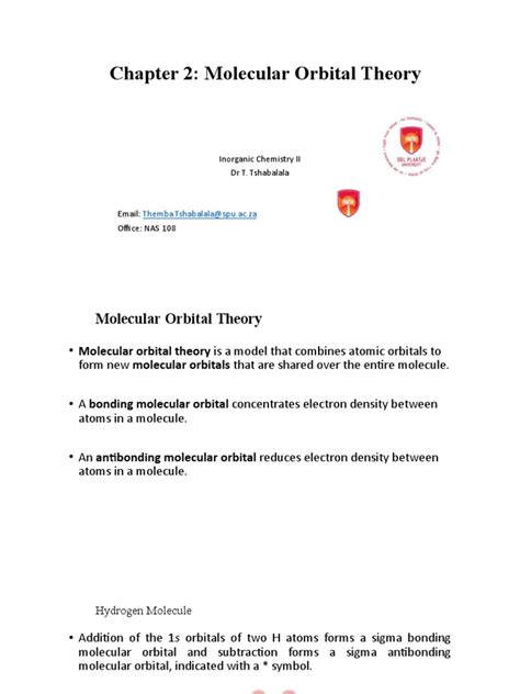 Chapter 2 Molecular Orbital Theory Pdf