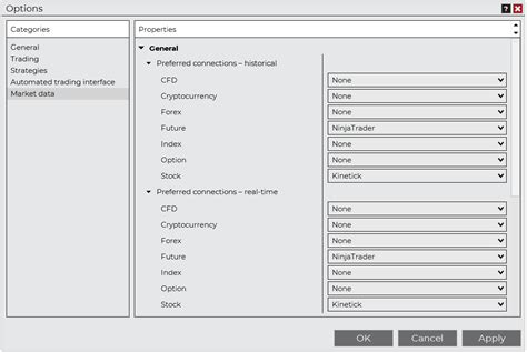 Setting Preferred Market Data Connections Ninjatrader Desktop
